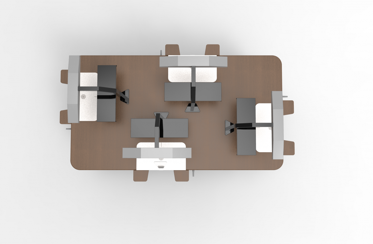 LB-F - Plus Dental Workbench (Four Vacuum) - Hospitallium